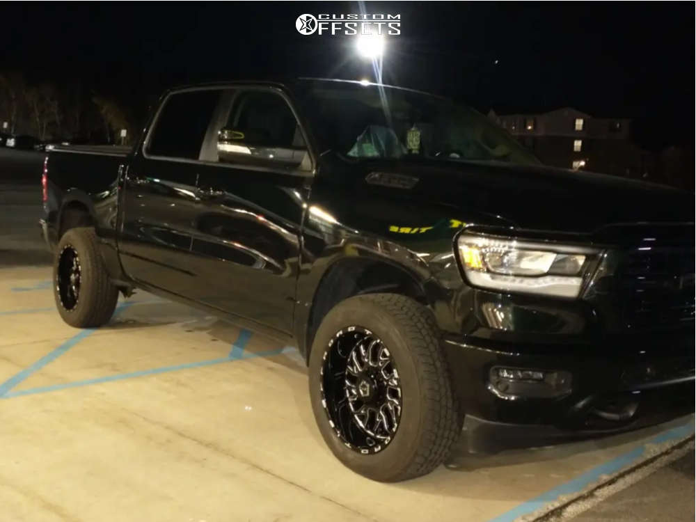 2019 Ram 1500 with 20x10 -25 TIS 544BM and 265/60R20 Goodyear Wrangler ...