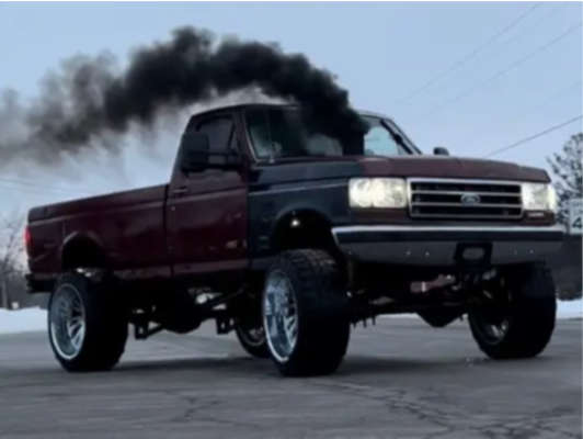 1988 Ford F-250 with 24x14 -72 Tuff T2a and 37/13.5R24 Gladiator Xcomp ...