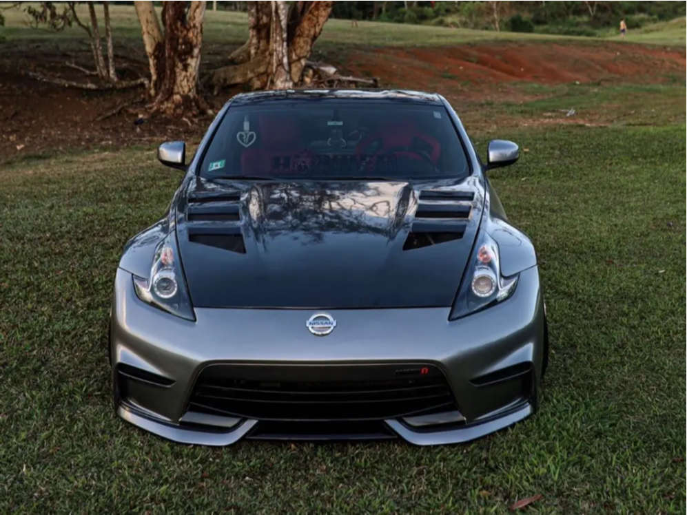 2009 Nissan 370Z with 19x11 15 Rotiform Forged Six and 255/35R19 ...