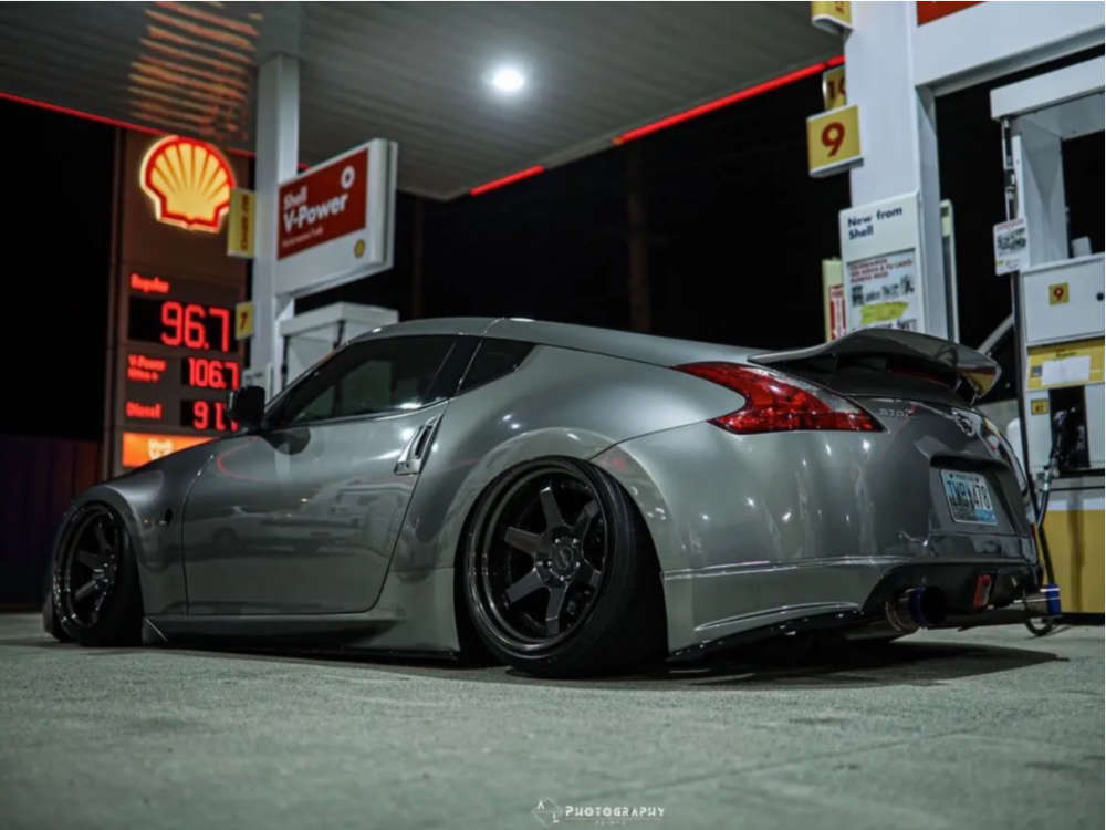 2009 Nissan 370Z with 19x11 15 Rotiform Forged Six and 255/35R19 ...