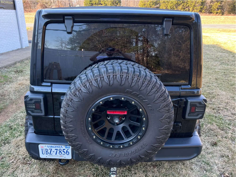 2019 Jeep Wrangler with 17x9 -12 Vision Nemesis and 35/12.5R17 Radar ...