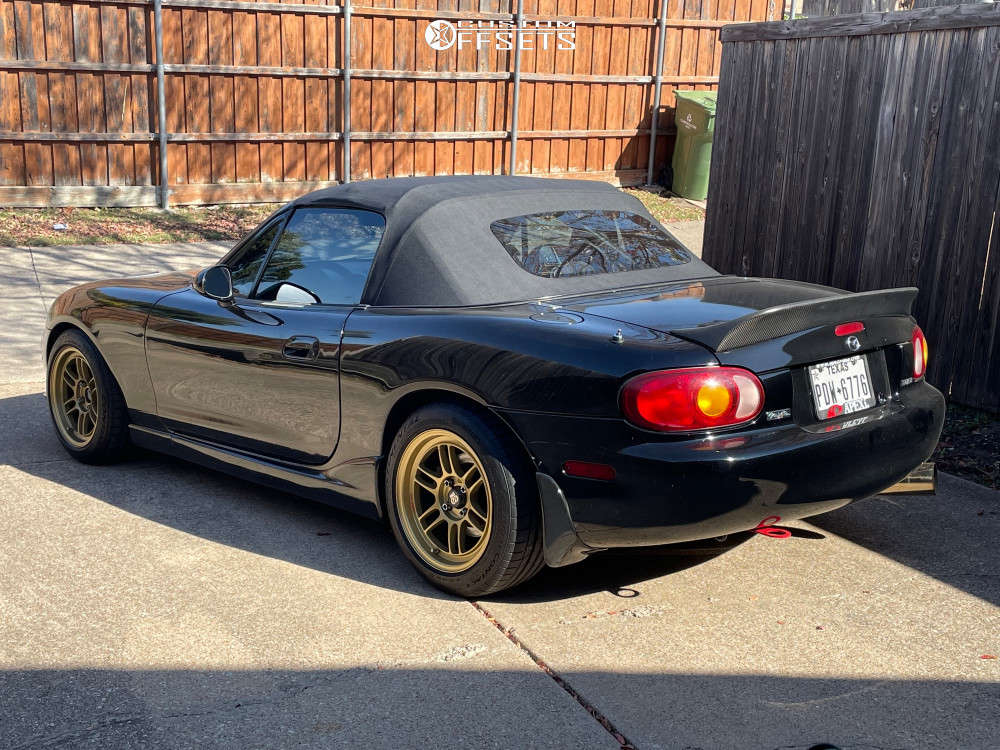 1999 Mazda Miata with 15x8 28 Enkei Rpf1 and 205/50R15 Continental ...