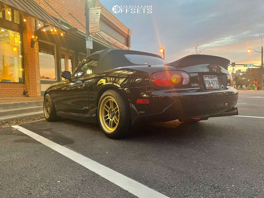 1999 Mazda Miata with 15x8 28 Enkei Rpf1 and 205/50R15 Continental ...