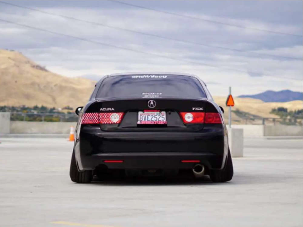 2004 Acura TSX with 18x9.5 12 Whistler Sk10 and 215/40R18 Nankang Ns-25 ...