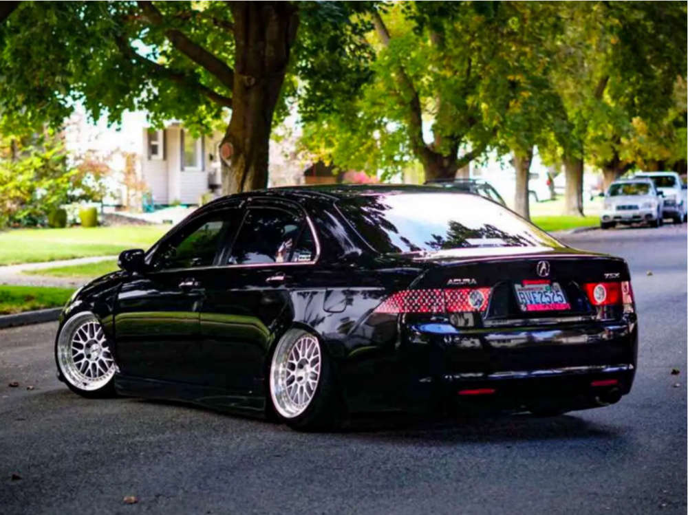 2004 Acura TSX with 18x9.5 12 Whistler Sk10 and 215/40R18 Nankang Ns-25 ...
