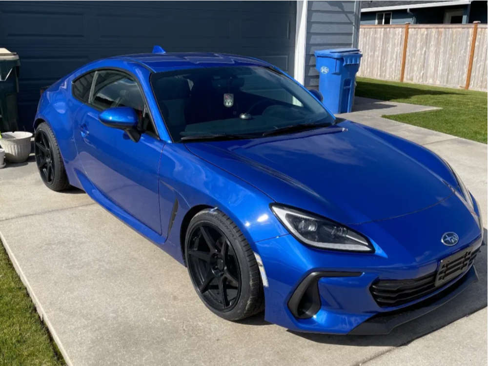 2022 Subaru BRZ with 18x9.5 38 Anovia Titan and 245/35R18 Continental ...