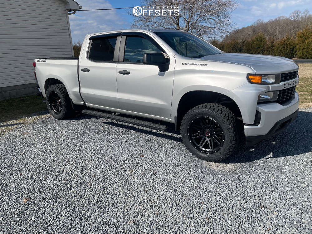 2019 Chevrolet Silverado 1500 with 20x10 -24 Wicked Offroad W901 and 33 ...
