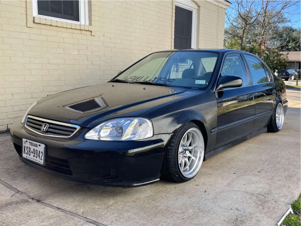 2000 Honda Civic with 15x8 0 MST Mt11 and 165/45R15 Achilles Atr-k Economist and Coilovers ...