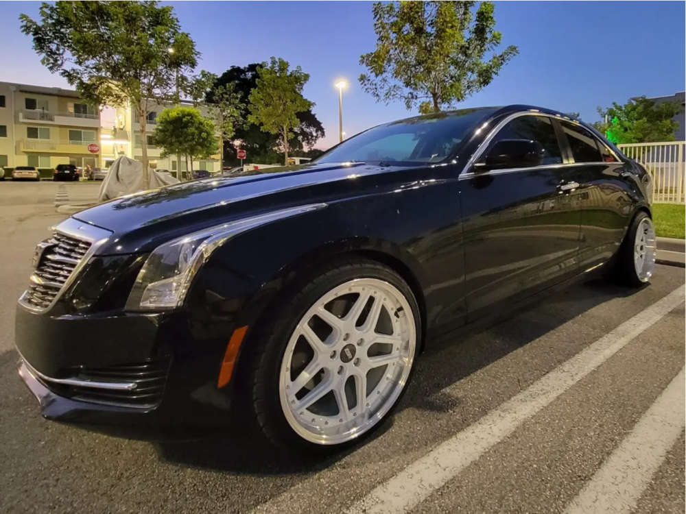 2018 Cadillac ATS with 19x9.5 22 ESR Cs15 and 235/35R19 Venom Power ...