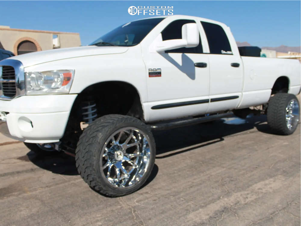 2009 Dodge Ram 2500 with 24x14 -71 Hostile Rage and 35/13.5R24 AMP Mud ...