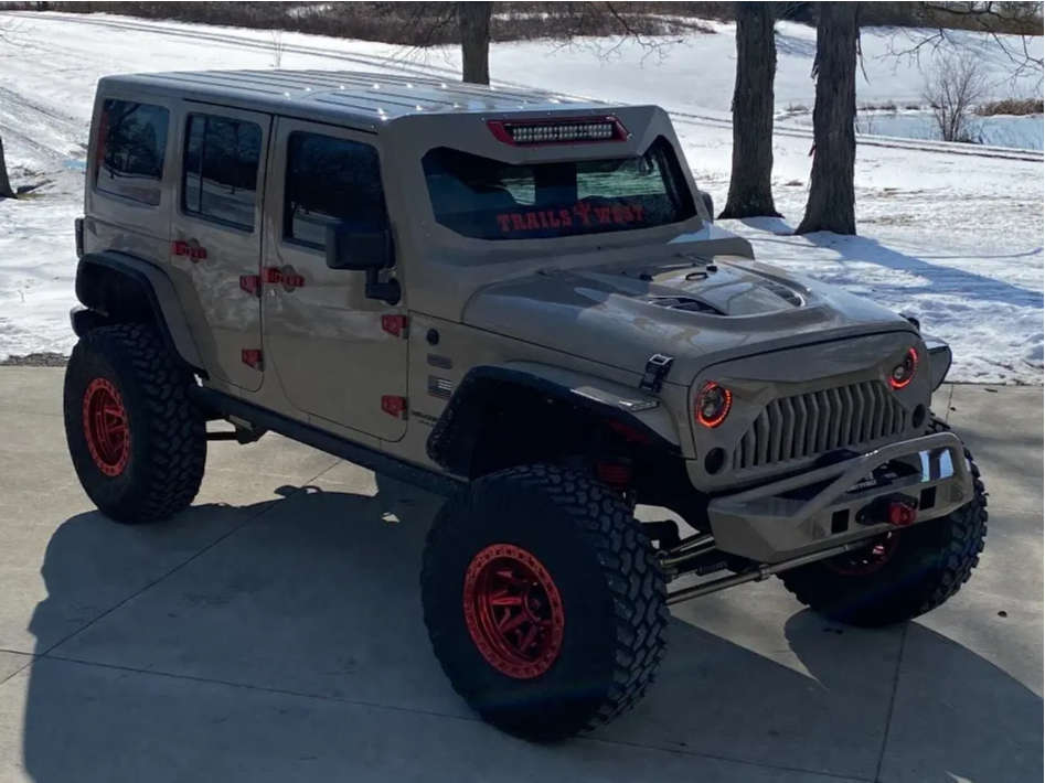 2016 Jeep Wrangler with 17x9 -38 Fuel Covert and 37/12.5R17 Nitto Trail Grappler and Suspension ...