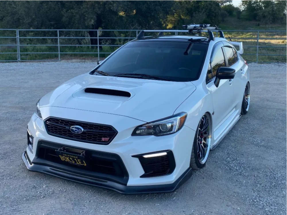 2021 Subaru WRX STI with 19x9.5 38 Work Emotion ZR10 and 245/35R19 Toyo Tires Proxes Sport A/s ...
