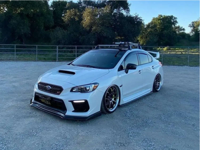 2021 Subaru WRX STI with 19x9.5 38 Work Emotion ZR10 and 245/35R19 Toyo Tires Proxes Sport A/s ...