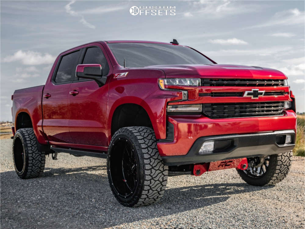 2020 Chevrolet Silverado 1500 with 24x12 -51 Vision Rocker and 35/12 ...