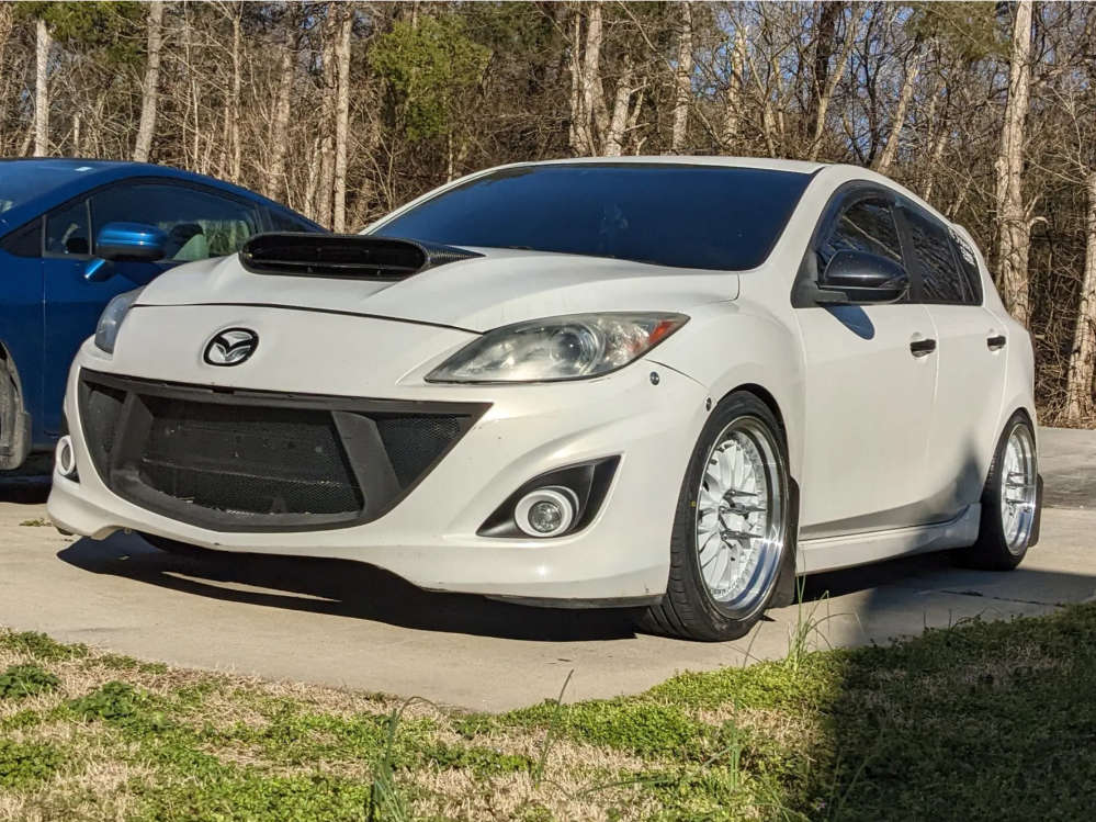2013 Mazda 3 with 18x8.5 30 ESR Sr01 and 225/40R18 Ironman Imove Gen2 ...