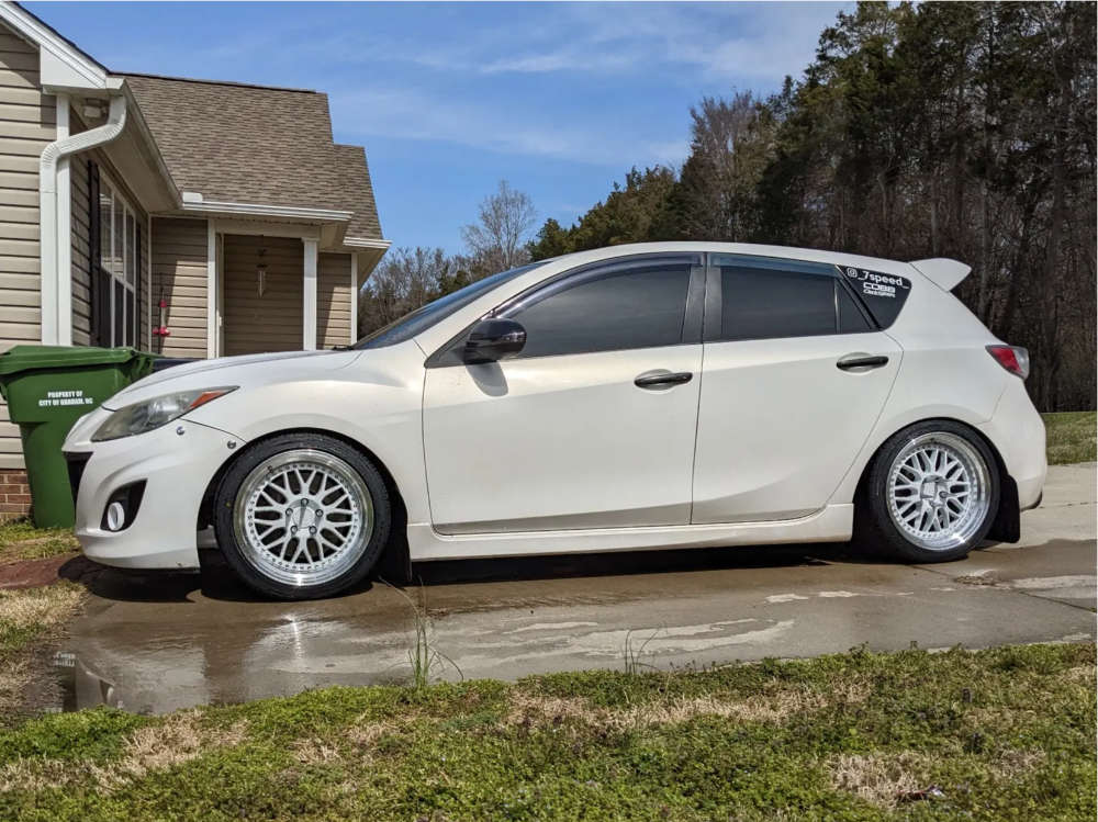 2013 Mazda 3 with 18x8.5 30 ESR Sr01 and 225/40R18 Ironman Imove Gen2 ...