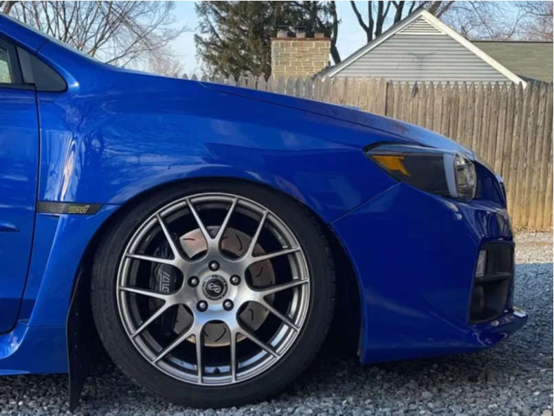 2017 Subaru WRX STI with 18x8.5 50 Enkei Raijin and 245/40R18 Dunlop Sp ...