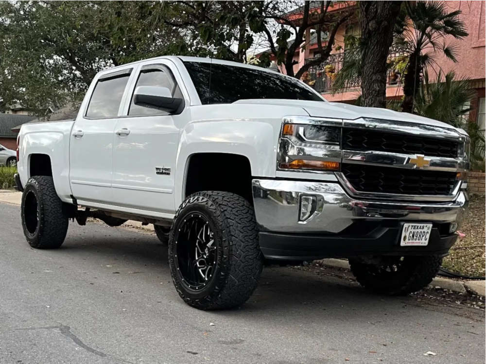 2018 Chevrolet Silverado 1500 with 20x12 -51 Hardrock Destroyer and 35/ ...