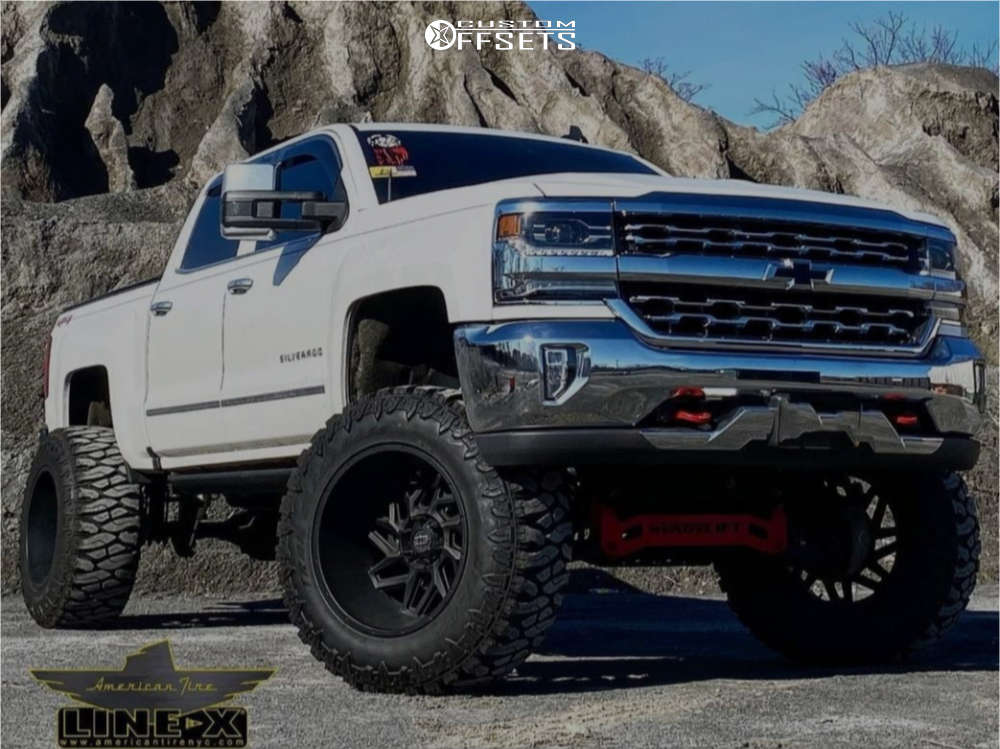 2018 Chevrolet Silverado 1500 with 22x14 -76 Vision Spyder and 40/14.5R22 Atturo Trail Blade ...