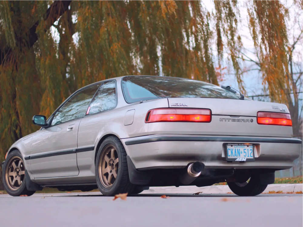1990 Acura Integra with 15x6.5 25 Volk Te37 and 205/50R15 Falken Azenis ...