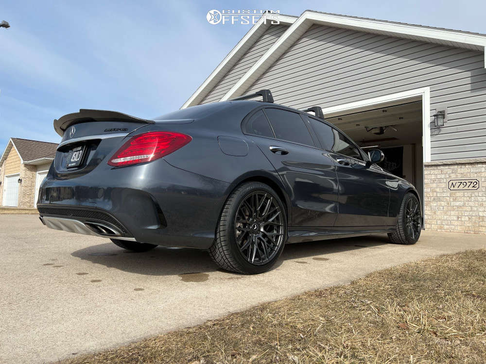 2016 Mercedes-Benz C450 AMG with 19x8.5 35 Vorsteiner V-ff107 and 235 ...