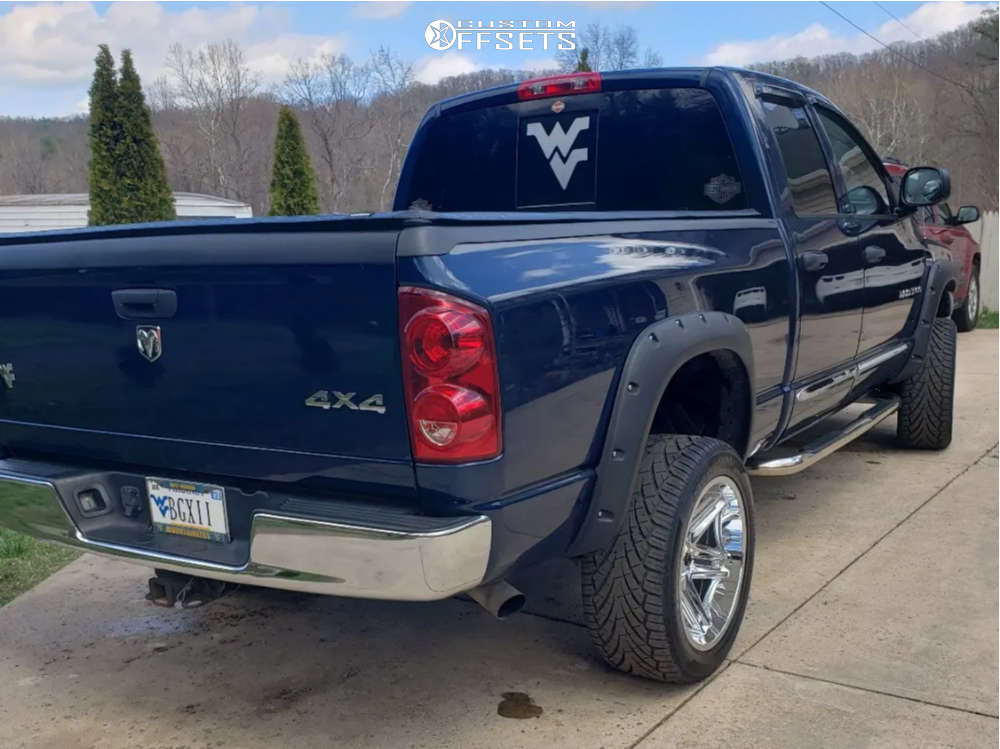 2007 Dodge Ram 1500 with 20x10 -24 Vision Razor and 295/45R20 General ...