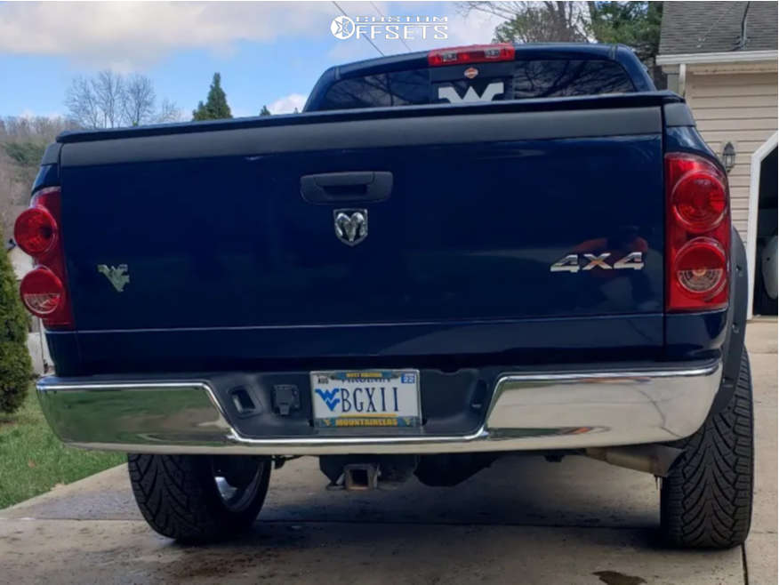 2007 Dodge Ram 1500 with 20x10 -24 Vision Razor and 295/45R20 General ...