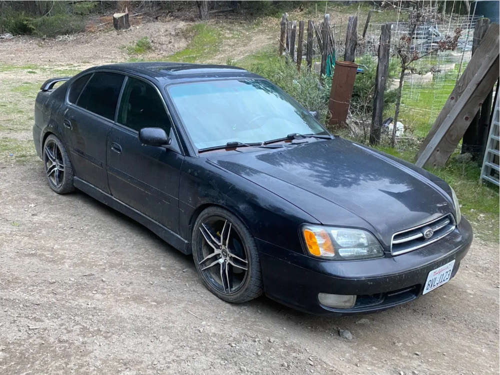 2002 Subaru Legacy with 18x8 35 Drift Racing DR53223 and 235/40R18 ...