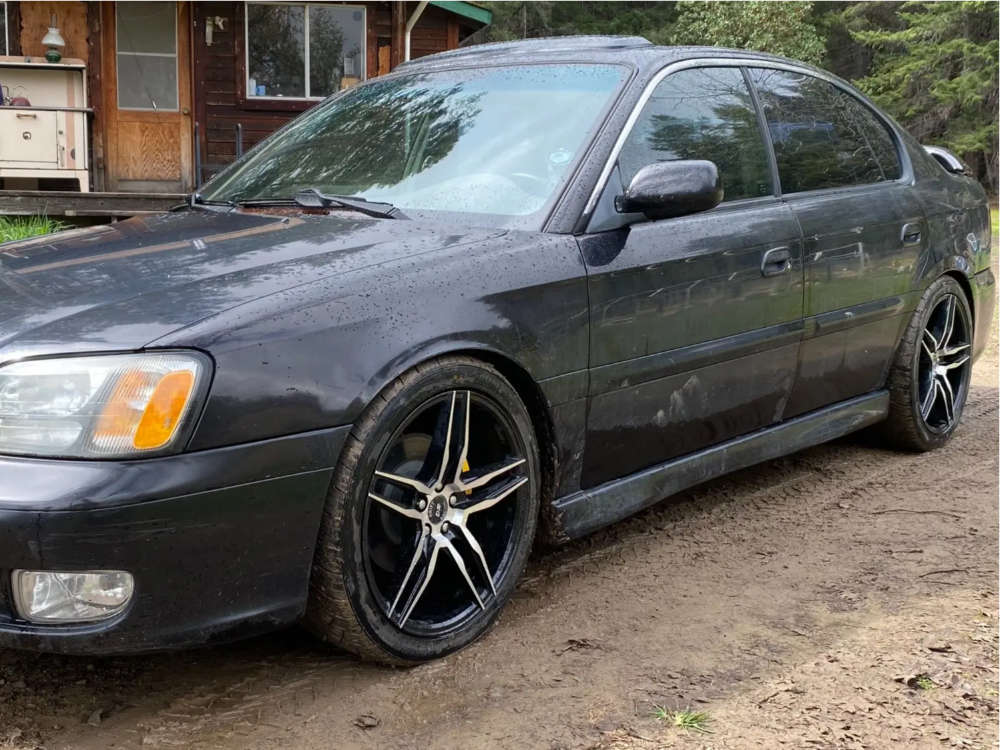 2002 Subaru Legacy with 18x8 35 Drift Racing DR53223 and 235/40R18 ...