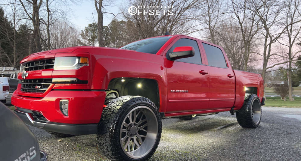 2018 Chevrolet Silverado 1500 with 22x12 -44 Axe Offroad Ax1.4 and 33/12.5R22 Venom Power Terra ...