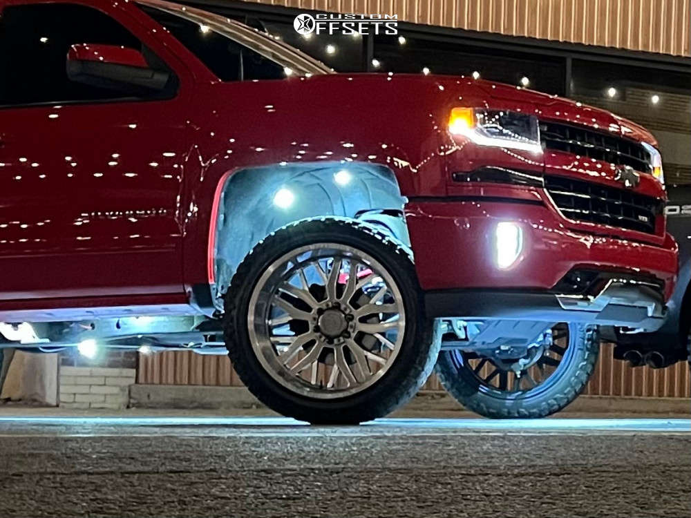 2018 Chevrolet Silverado 1500 with 22x12 -44 Axe Offroad Ax1.4 and 33/12.5R22 Venom Power Terra ...