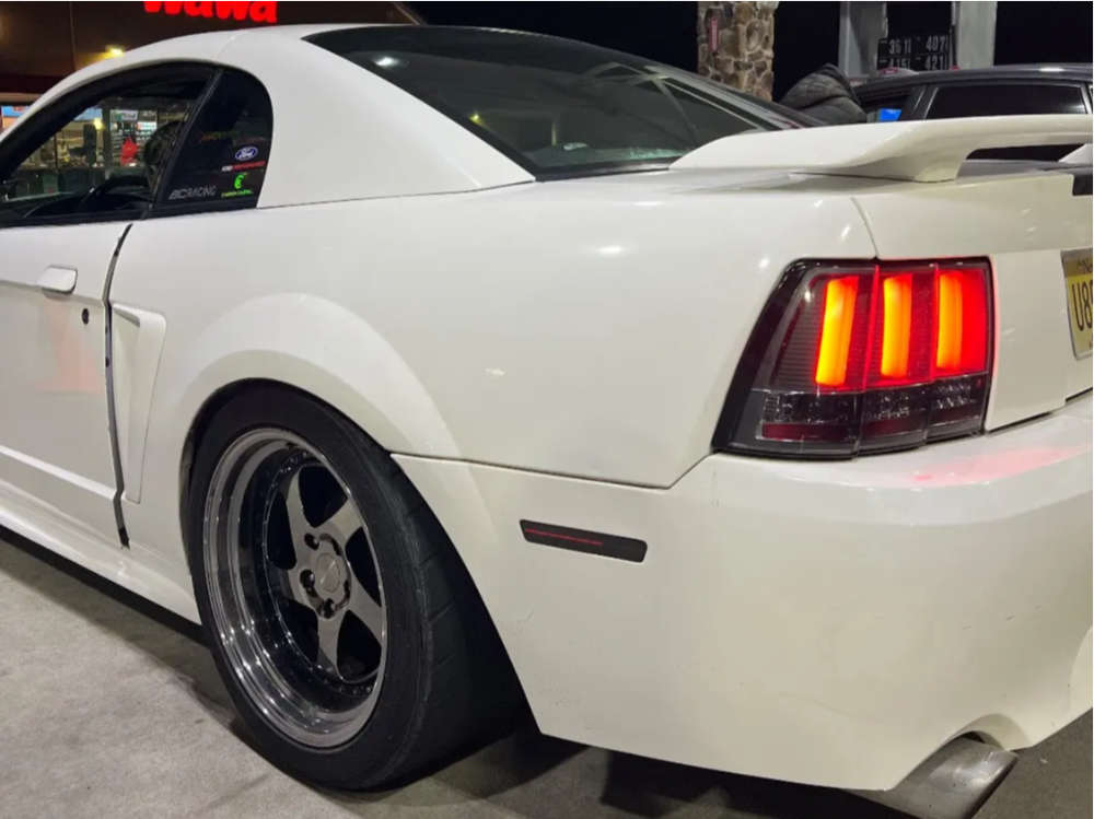 2000 Ford Mustang with 18x9.5 35 ESR Sr02 and 275/35R18 Nitto Nt555r ...