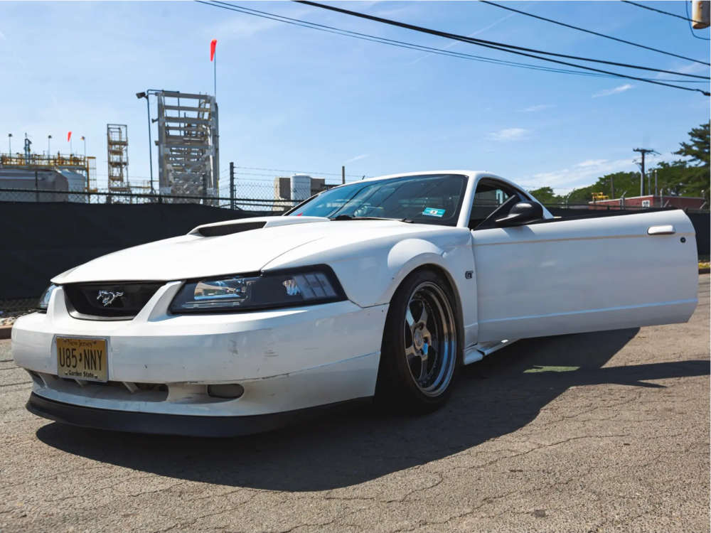 2000 Ford Mustang with 18x9.5 35 ESR Sr02 and 275/35R18 Nitto Nt555r ...