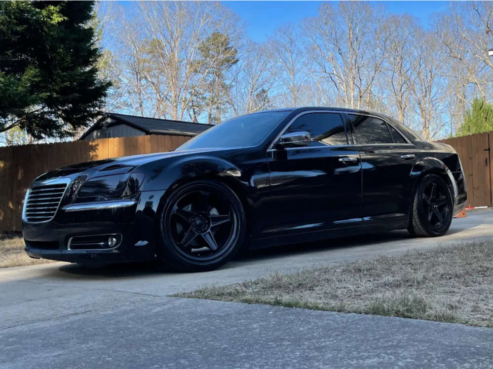 2012 Chrysler 300 with 20x9 20 Voxx Replicas Demon and 255 45R20 Hankook Ventus S1 Noble 2 and Lowering Springs Custom Offsets