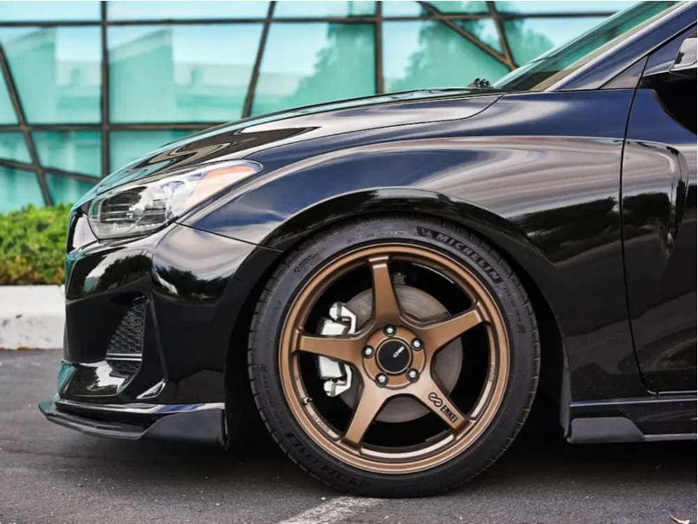 2020 Hyundai Veloster with 18x8.5 38 Enkei Ts-5 and 225/40R18 Michelin ...