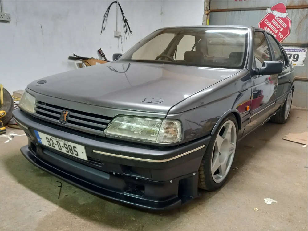 1991 Peugeot 405 with 17x8 15 Compomotive Mo5 and 235/40R17 Vercelli ...