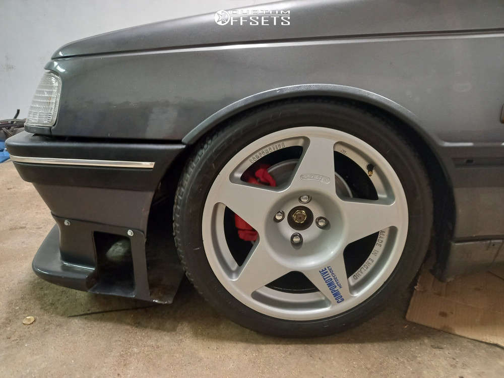 1991 Peugeot 405 with 17x8 15 Compomotive Mo5 and 235/40R17 Vercelli ...