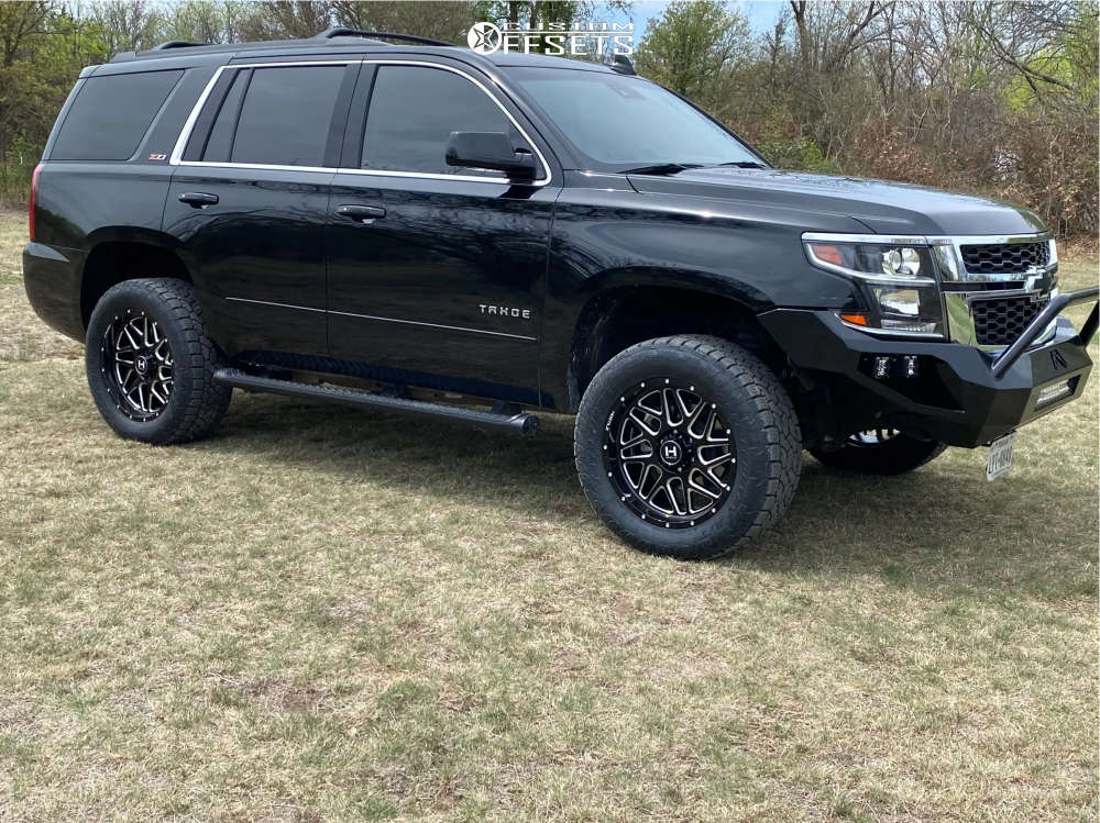 2019 Chevrolet Tahoe with 20x9 10 Hostile Sprocket H108 and 285/55R20 ...