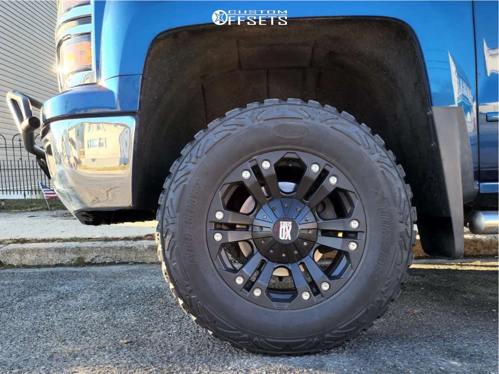 2015 Chevrolet Silverado 1500 with 18x9 18 XD Monster and 295/65R18 Pro ...