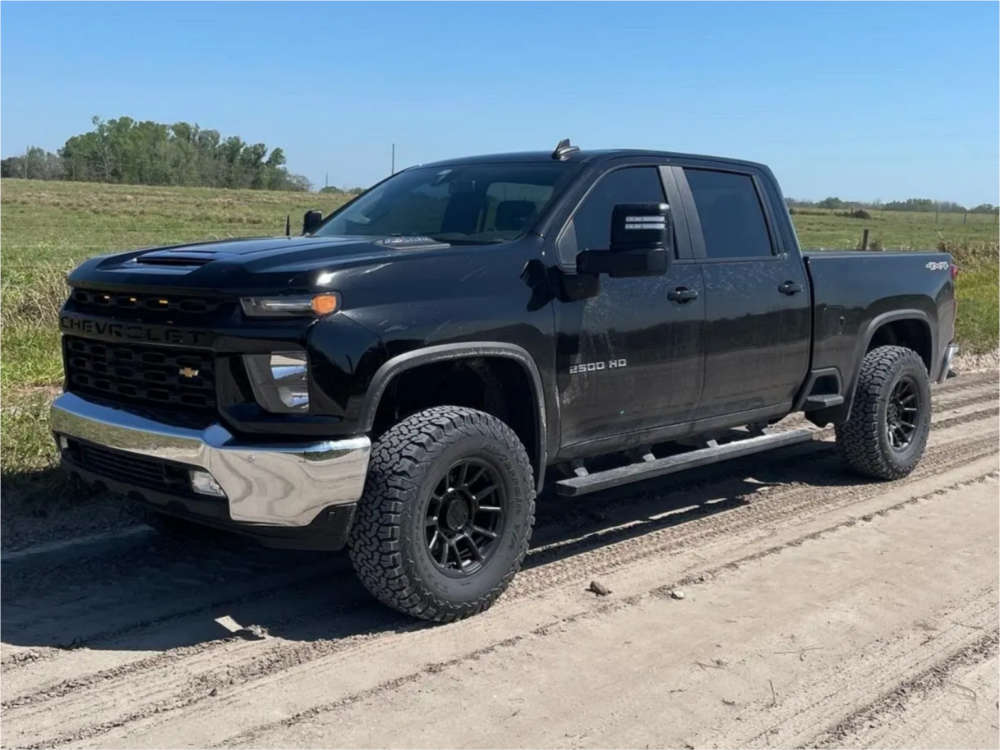 2020 Chevrolet Silverado 2500 HD with 18x9 -12 Raceline Gauge and 35/12.5R18 BFGoodrich All ...
