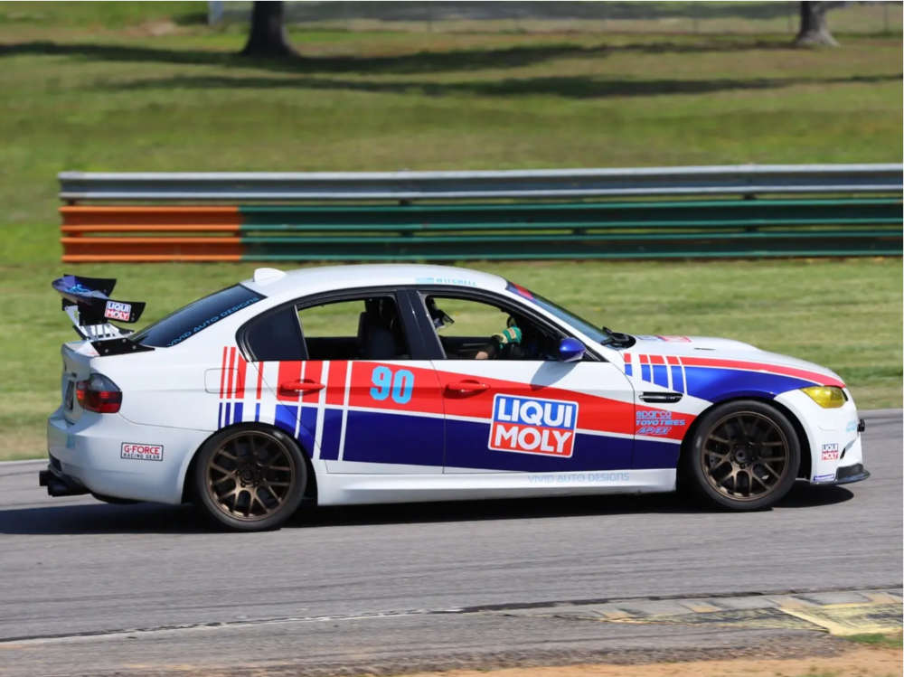 2008 BMW M3 with 18x10 25 Apex Ec-7 and 295/30R18 Toyo Tires Proxes ...