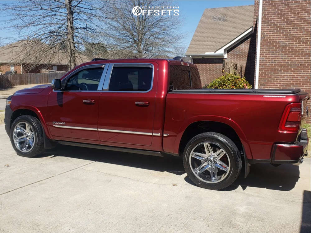 2020 Ram 1500 with 22x10 -19 Vision Razor and 295/25R22 Falken Azenis ...