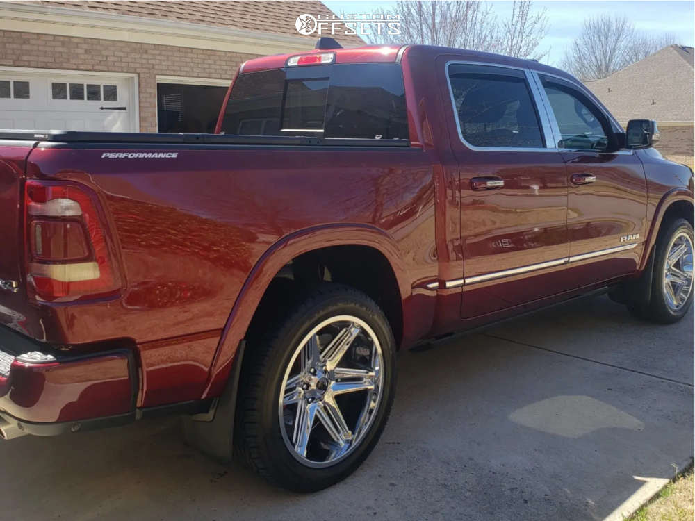 2020 Ram 1500 with 22x10 -19 Vision Razor and 295/25R22 Falken Azenis ...
