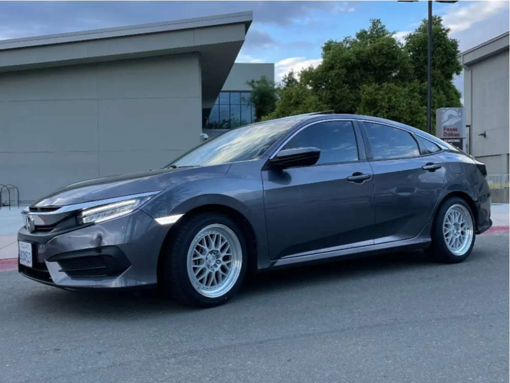 2018 Honda Civic with 17x8 35 Aodhan Ah02 and 225/45R17 Falken Ziex ...