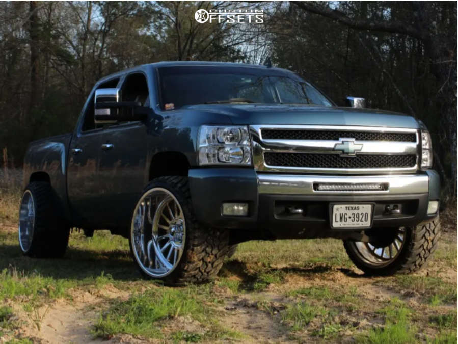 2007 Chevrolet Silverado 1500 with 24x14 -76 Fuel Forged Ff75 and 33/13 ...