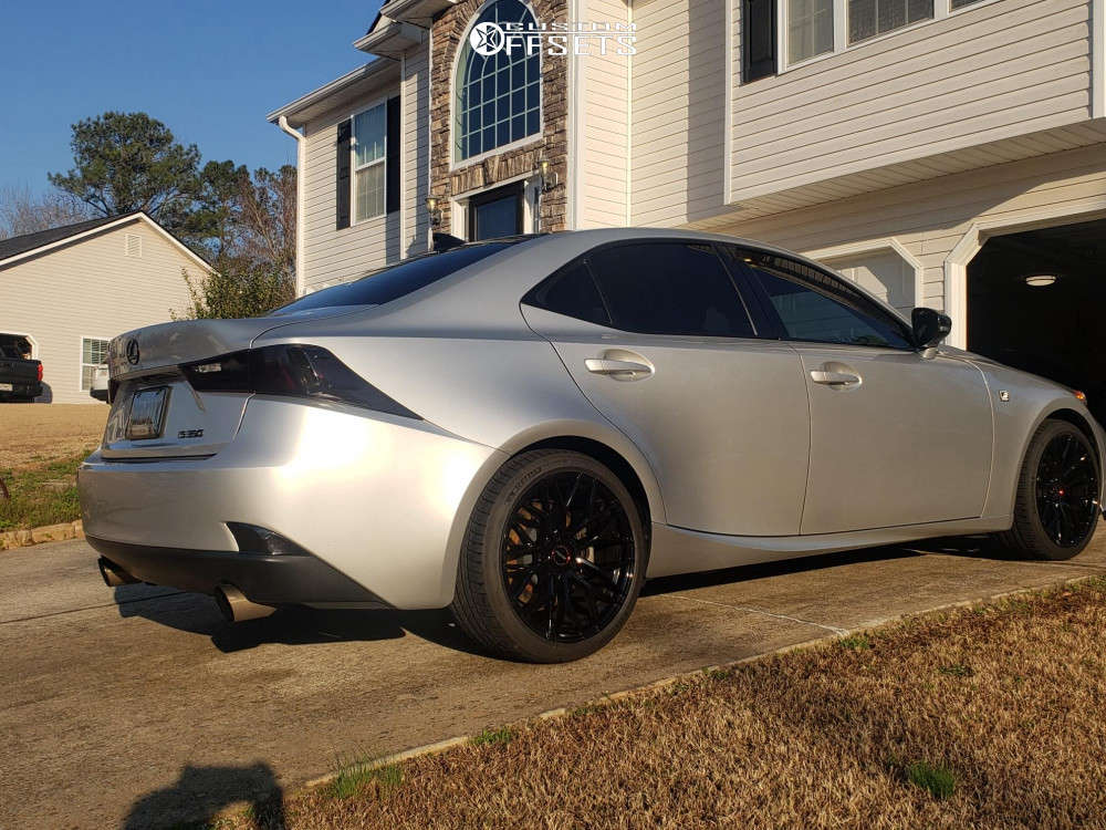 2014 Lexus IS350 with 18x9.5 38 AVID1 SL03 and 255/35R18 Michelin Pilot ...