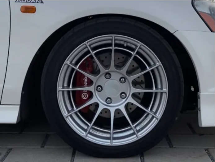2004 Acura RSX with 17x9 45 Enkei Nt03rr and 225/45R17 Yokohama Advan ...