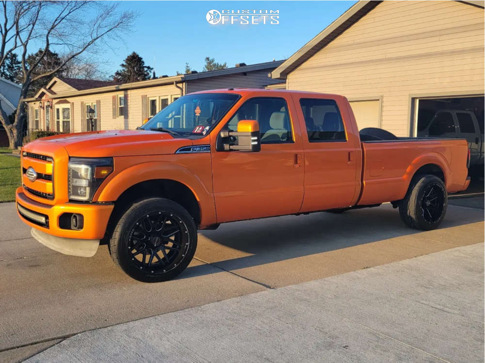 2012 Ford F-350 Super Duty with 22x12 -44 Wicked Offroad W903 and 315 ...