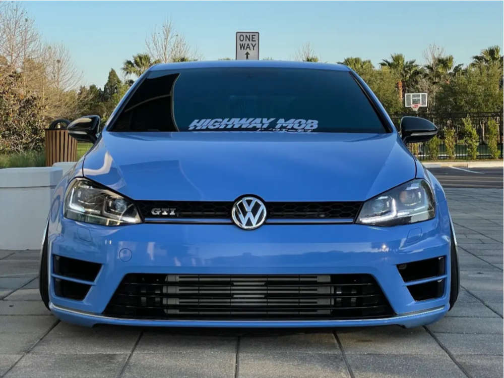 2017 Volkswagen GTI with 18x9.5 -0 Work Vs Mx and 205/40R18 Nitto Neo ...