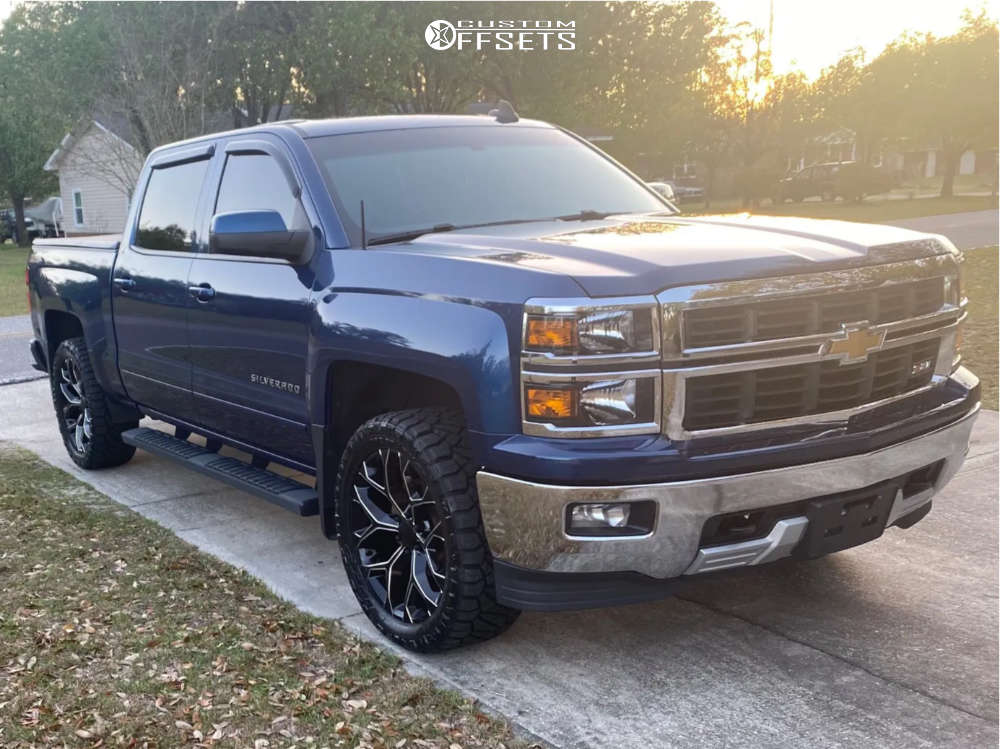 2015 Chevrolet Silverado 1500 with 22x9 24 OE Performance 176 and 33/12 ...